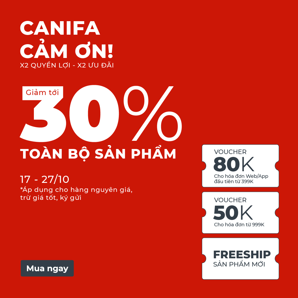 Canifa cảm ơn